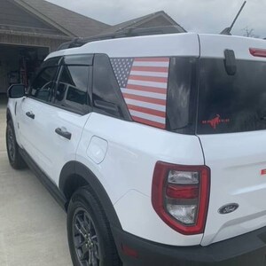 American Flag Rear Side Window Decals for 2021+ Ford Bronco Sport ...