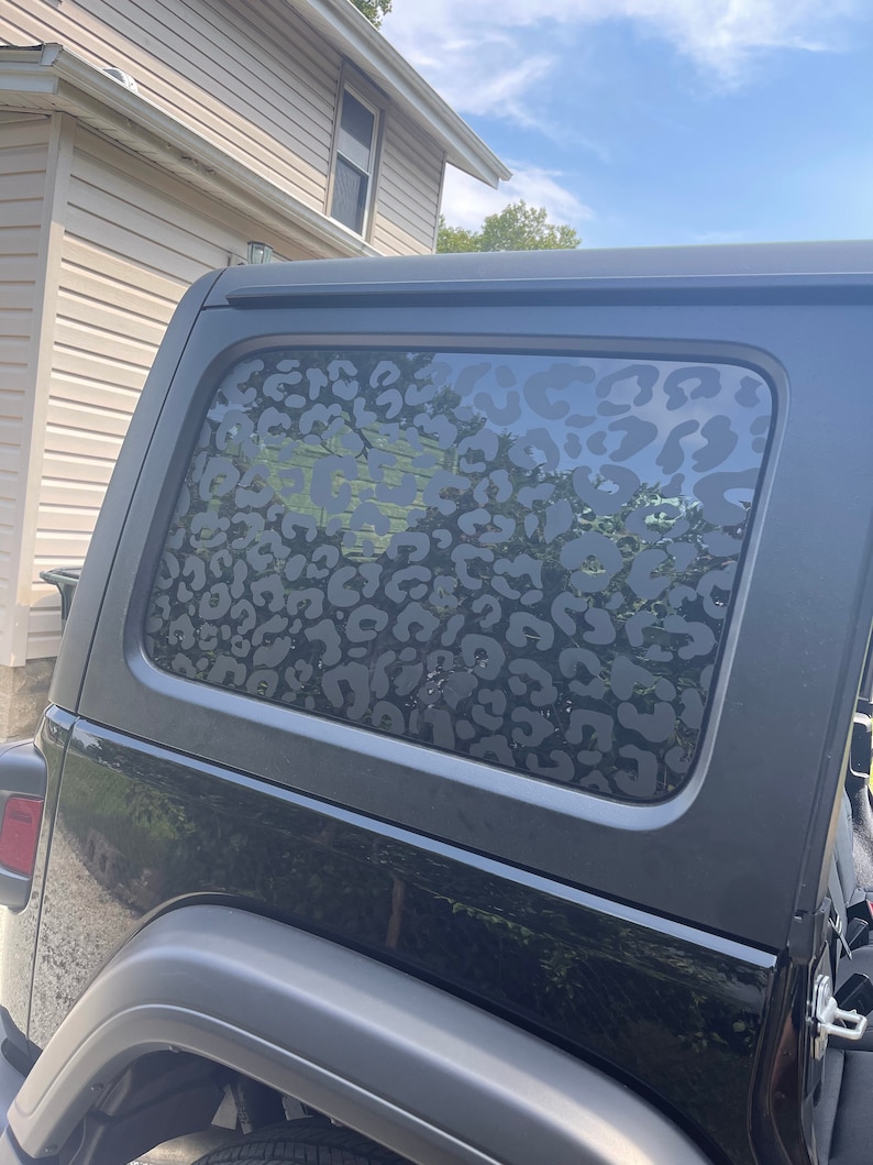 Leopard Cheetah Print Rear Window Decals Fit Jeep Wrangler - Etsy