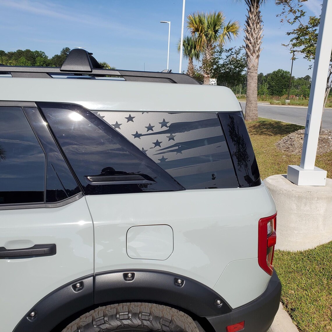 Distressed Slanted American Flag Rear Side Window Decals for - Etsy