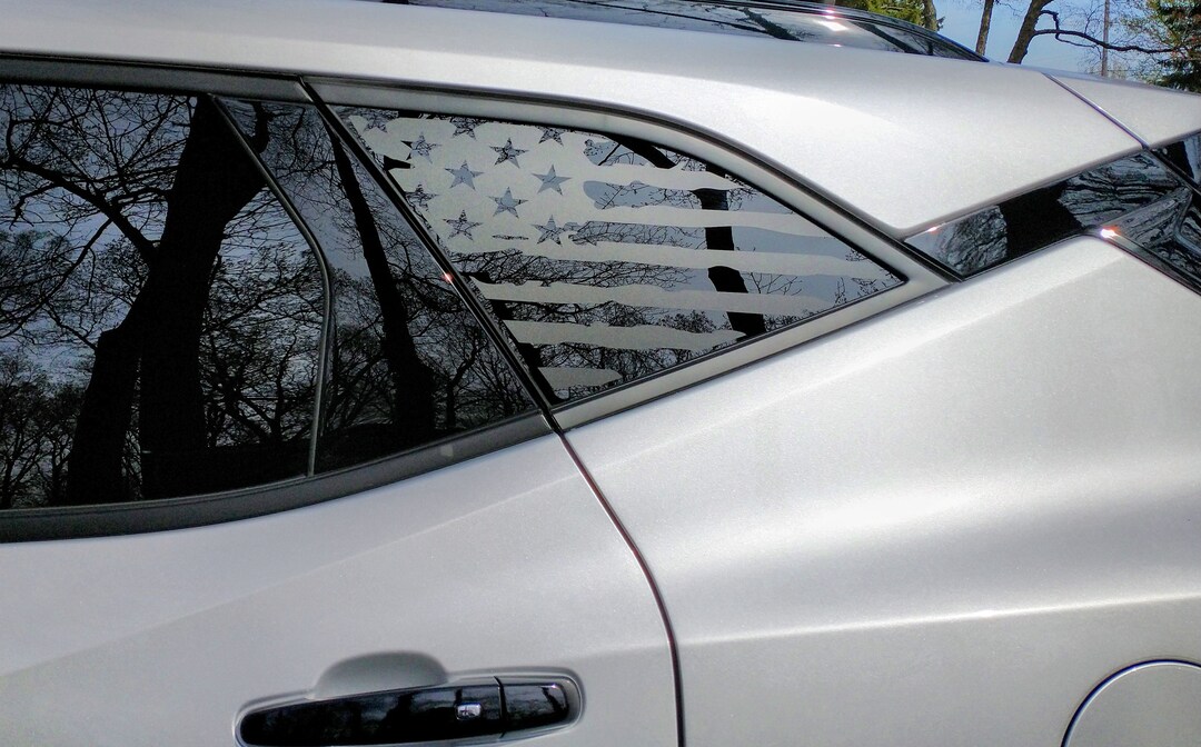 Distressed American Flag Rear Side Window Decals for 2019-2024 Chevy ...