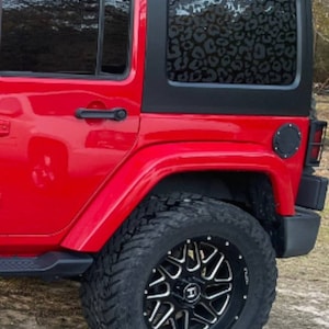 Leopard Cheetah Print Rear Window Decals Fit Jeep Wrangler Unlimited ...