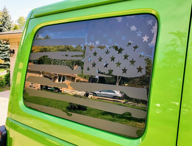 Patriotic Kit Distressed American Flag Rear Window Decals AND - Etsy