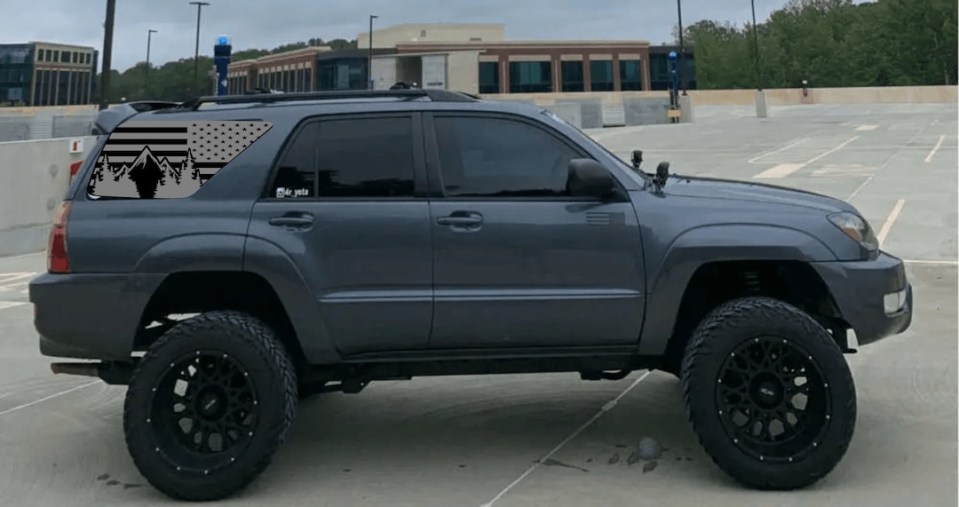 Mountain American Flag Rear Window Decals Fit 2003-2009 Toyota 4runner ...