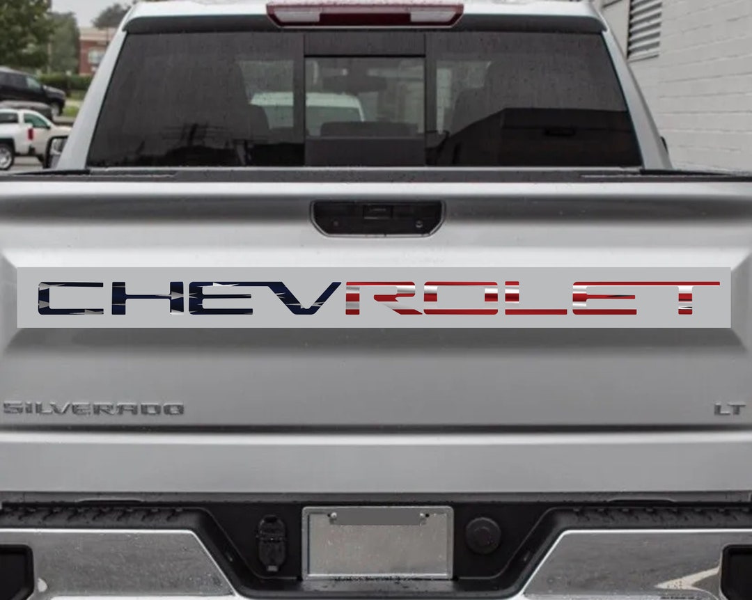 Vinyl American Flag Letters Inset Decals Fit 2019 - 2023 Chevrolet ...