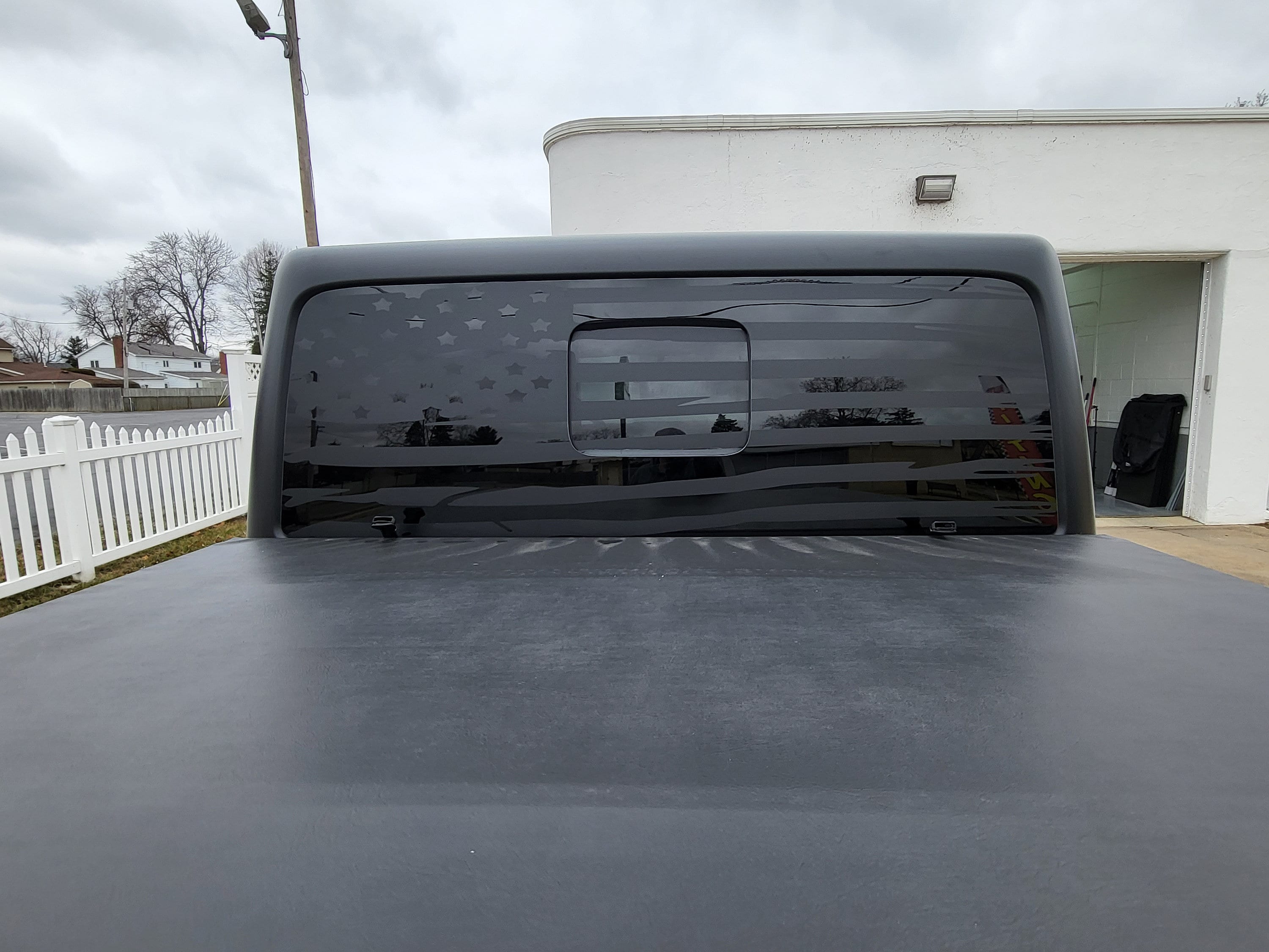 Distressed American Flag Rear Window Decal Fit Jeep Gladiator JT 2018 ...