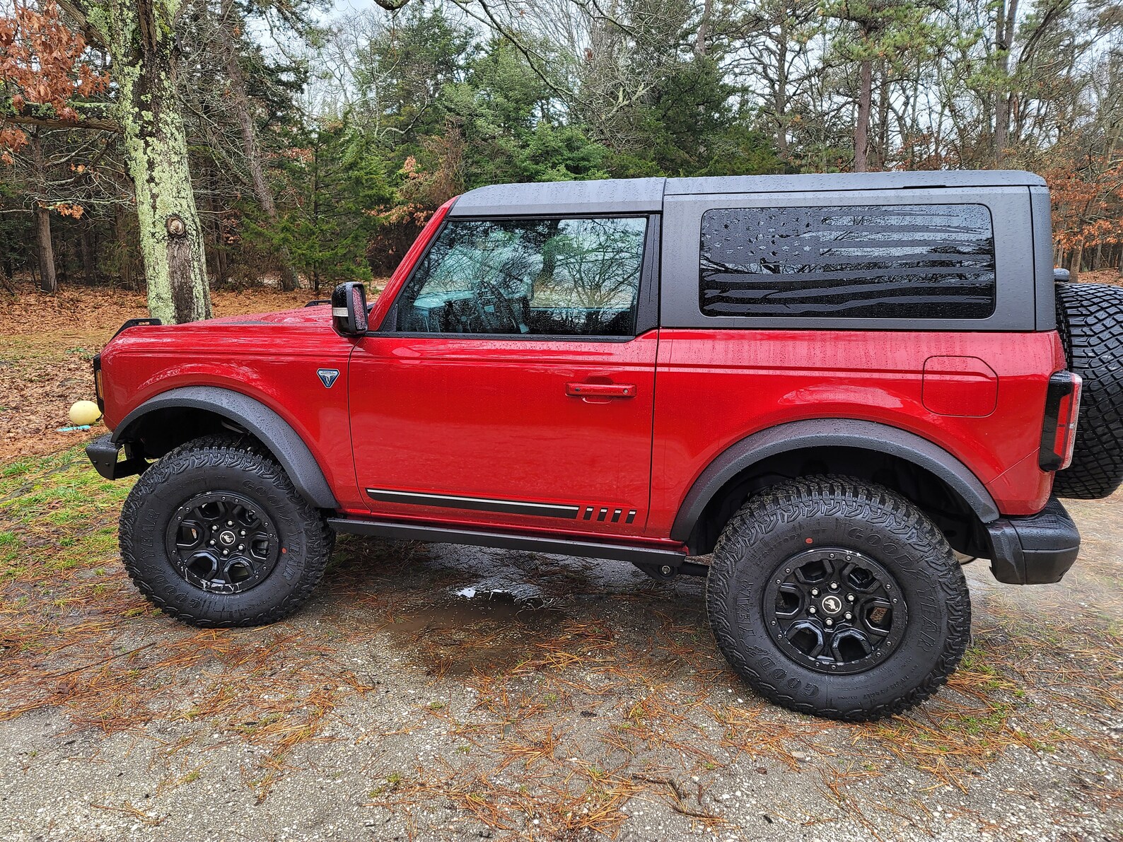 Distressed American Flag Rear Window Decals Fit Ford Bronco 6g Hardtop ...