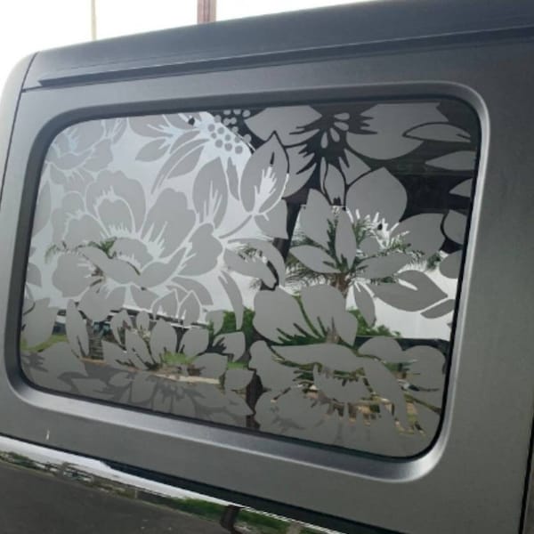 Floral Full Window Decal - Etsy