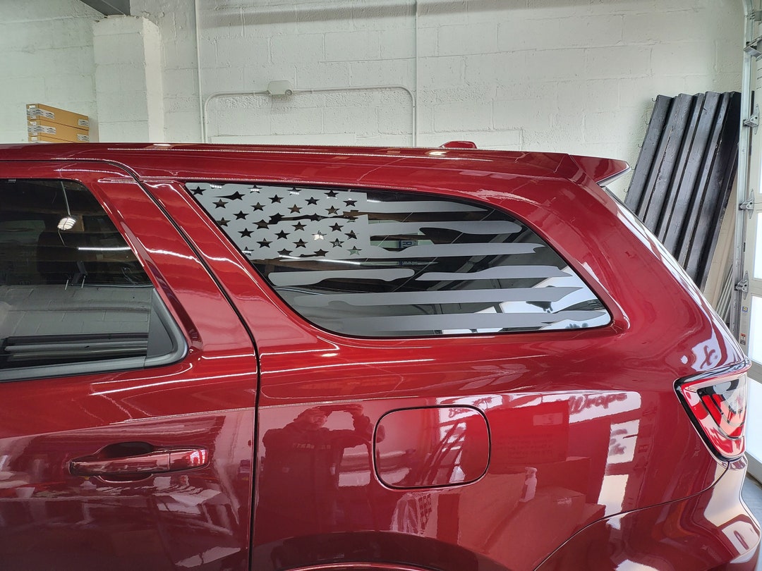 Distressed American Flag Rear Window Decals Fit Dodge Durango 2011-2025 ...