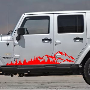 Mountain Scene Graphics Decals Fit Jeep Wrangler Unlimited 4dr Jku JLU ...