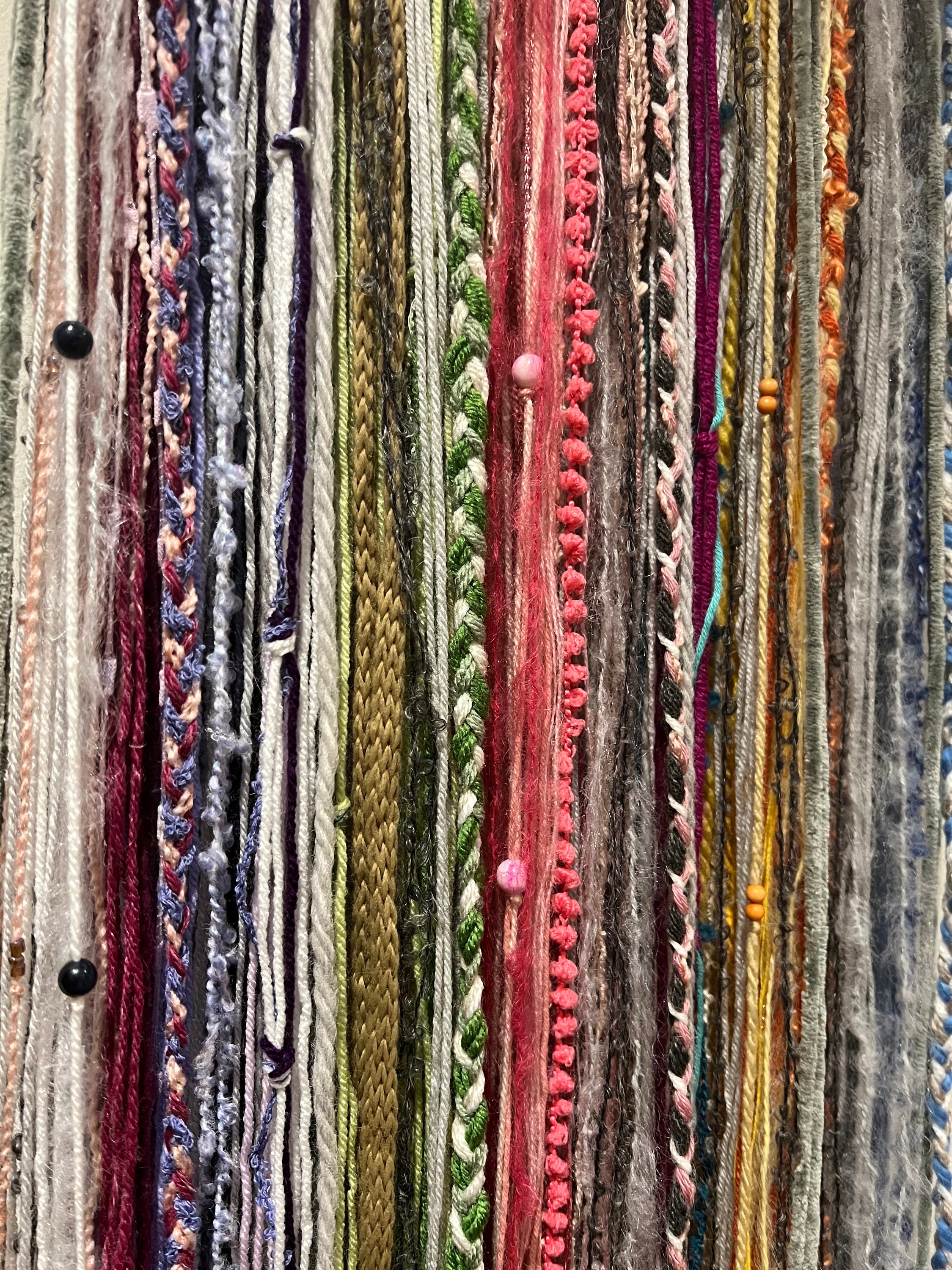 Multicoloured Beaded Wall Hanging, Yarn, Wool, Home Decor, Boho - Etsy