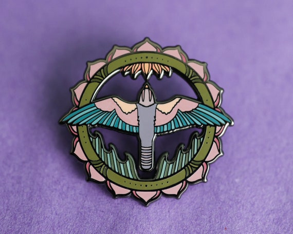 Pastel Lilac Breasted Roller Enamel Pin Pink Hawk Falcon - Etsy