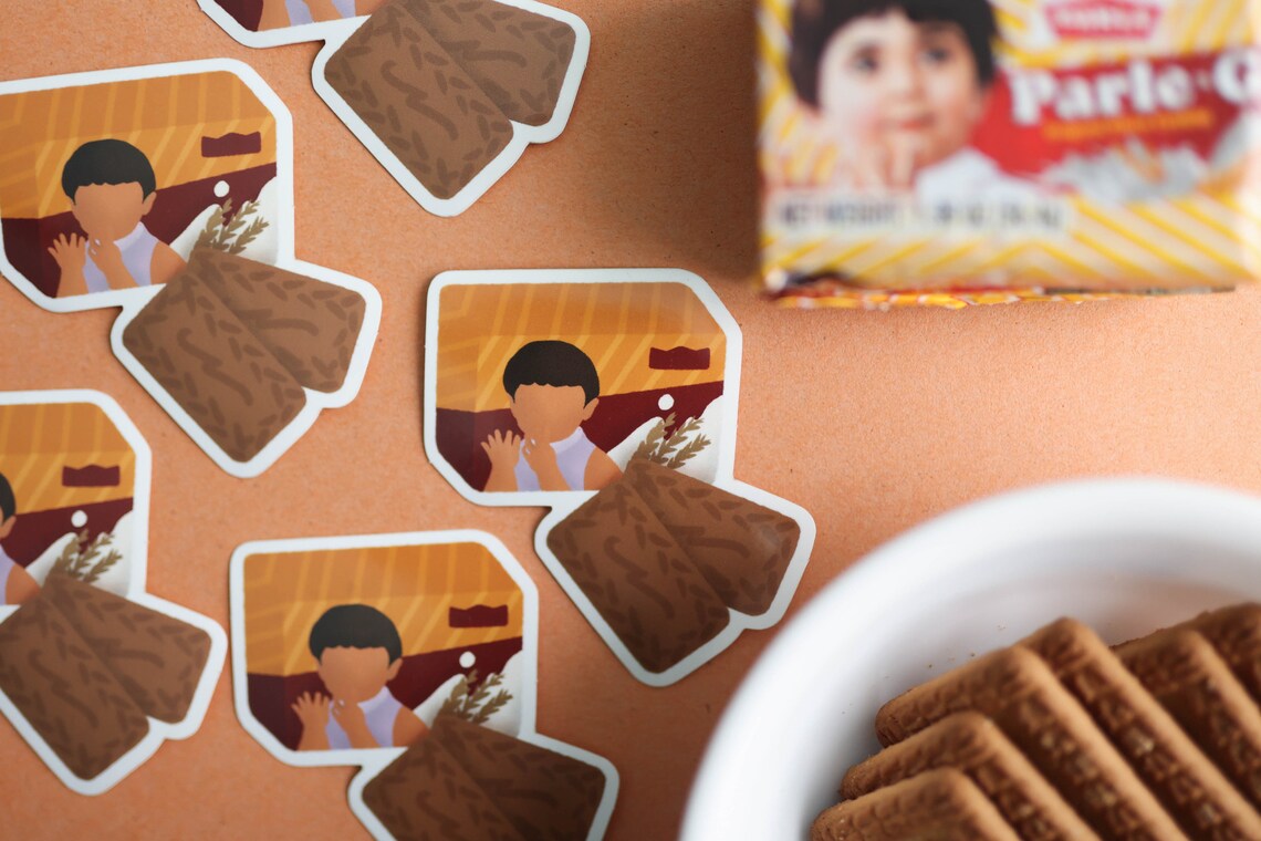 Desi Snacks Sticker Pack Indian Parle G Biscuits Magic | Etsy
