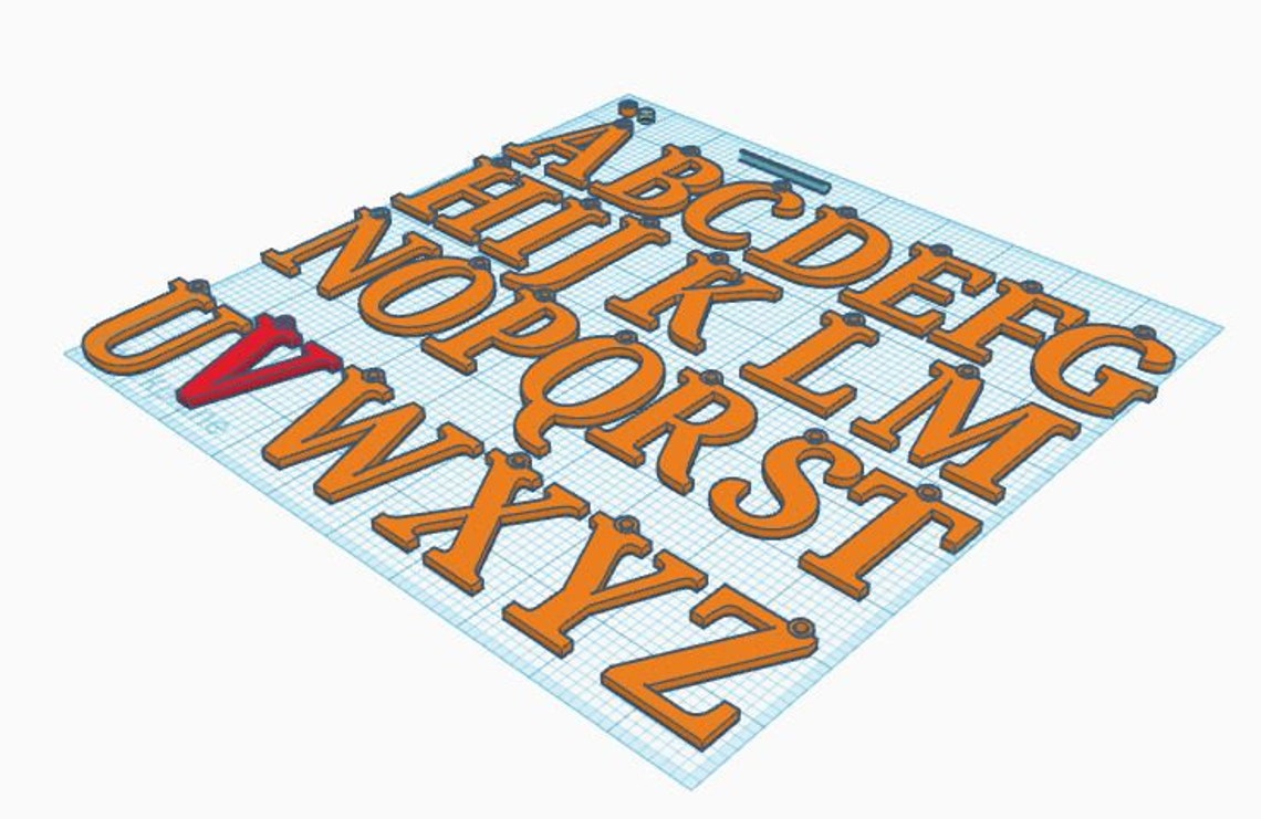 3D Letters A-Z STL File - Etsy