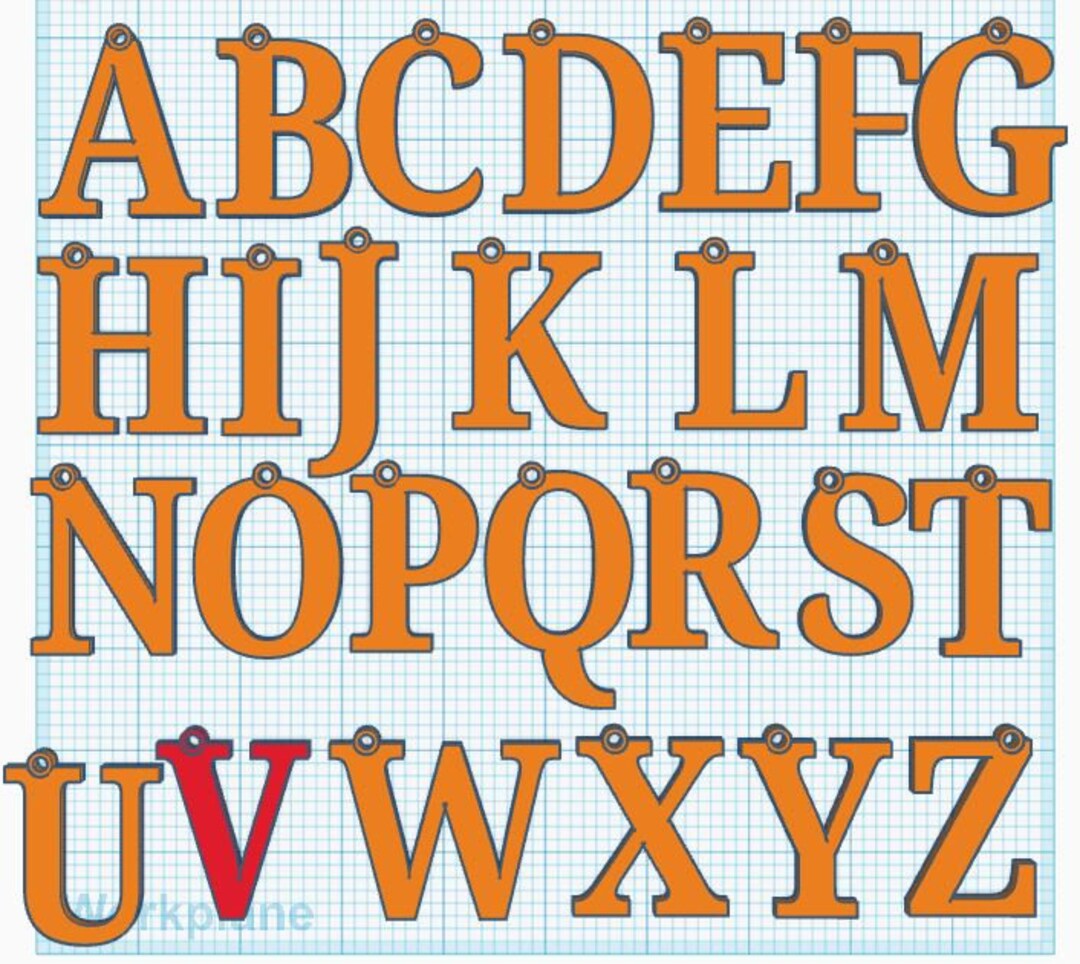 3D Letters A-Z STL File - Etsy