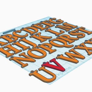 3D Letters A-Z STL File - Etsy UK