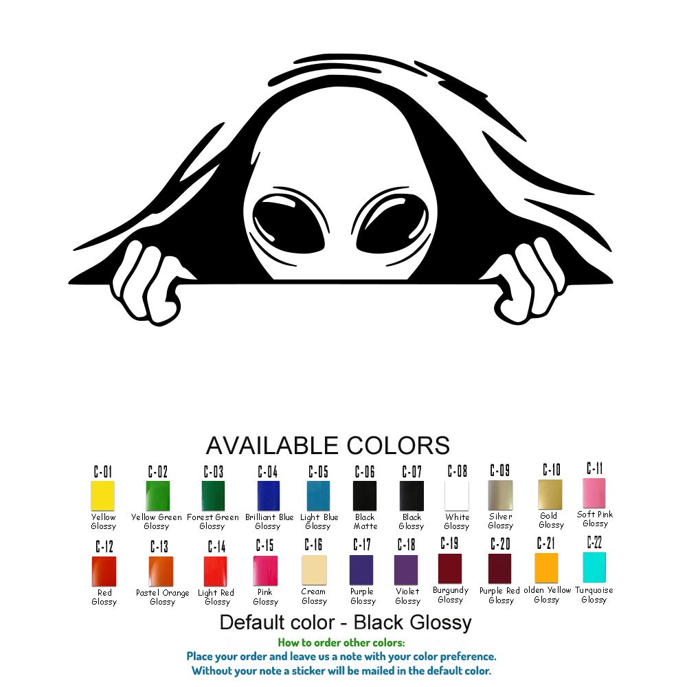 Alien UFO Area 51 Vinyl Decal Sticker Car Wall Window Laptop - Etsy