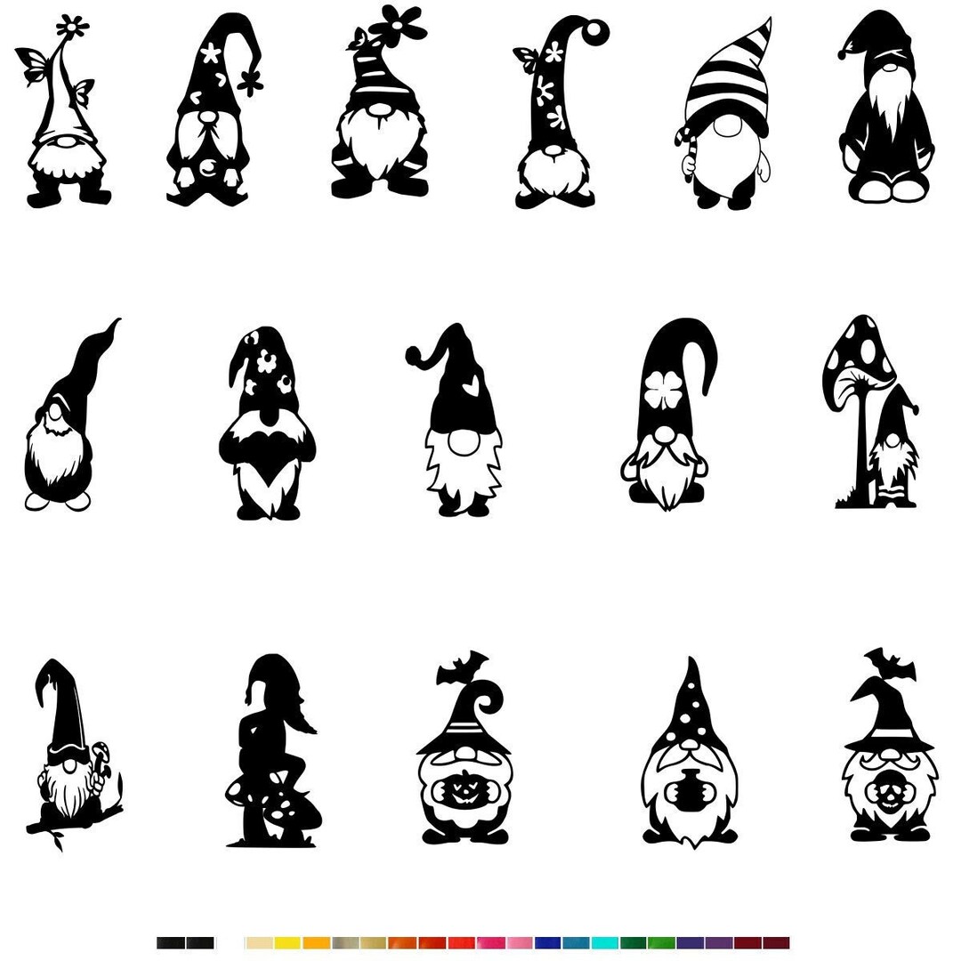 Pinecone Garden Gnome Vinyl Decal Sticker Car Wall Window Laptop Peace ...