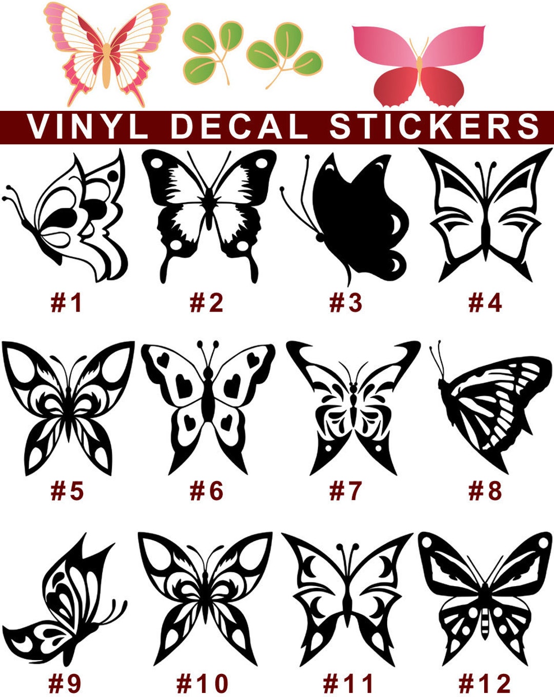 Butterfly Nature Nursery Vinyl Decal Sticker Car Wall Window Laptop - Etsy