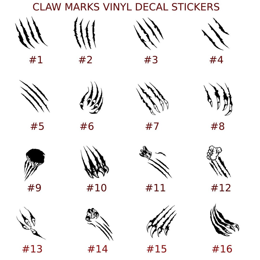 Animal Claws Scratch Vinyl Decal Sticker Car Wall Window Laptop - Etsy
