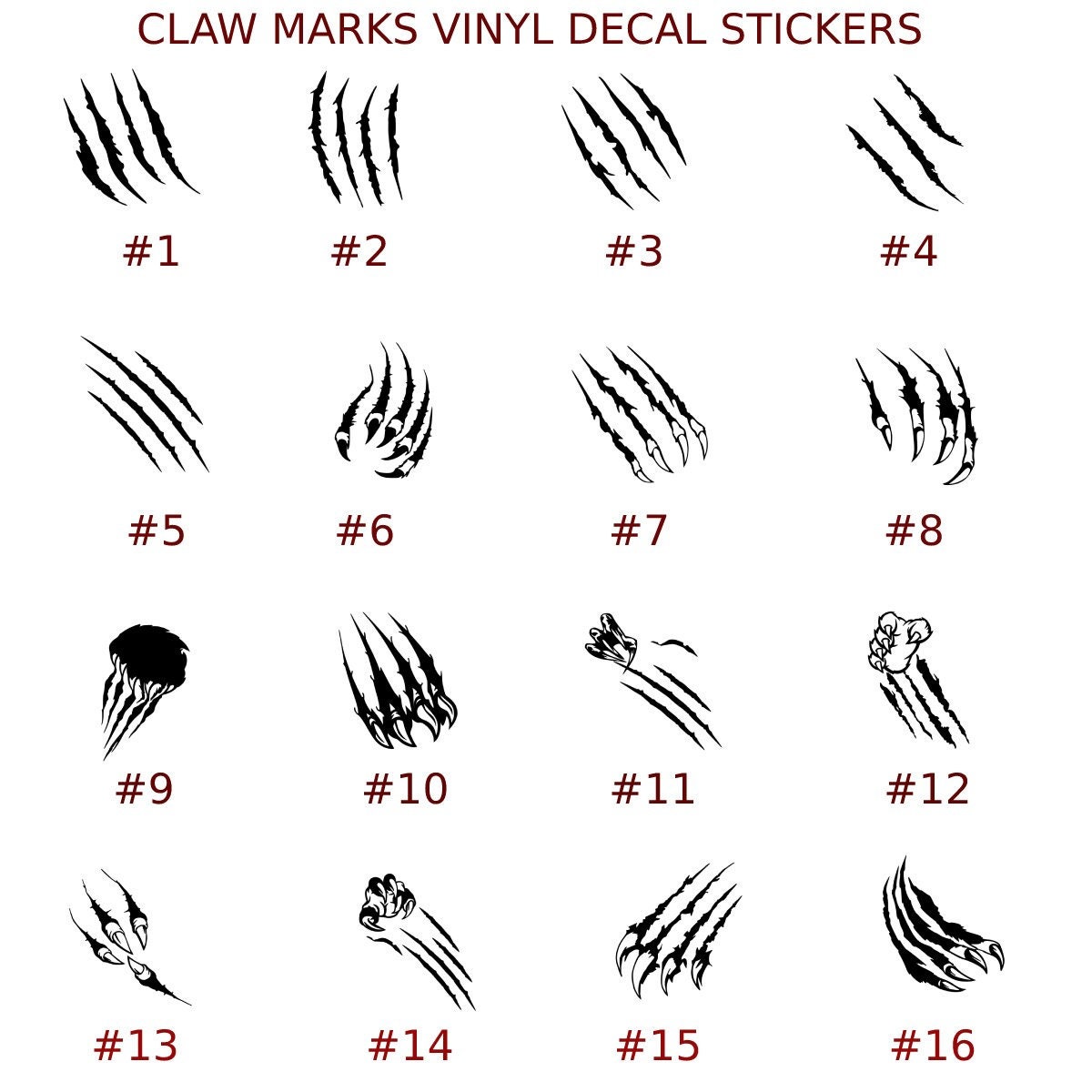Animal Claws Scratch Vinyl Decal Sticker Car Wall Window Laptop - Etsy