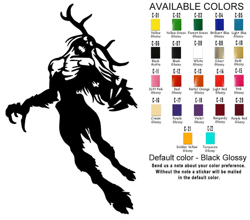 Wendigo Skinwalker Big Foot Vinyl Decal Sticker Car Wall Window Laptop Skin Walker - Etsy