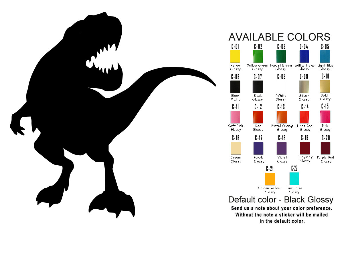 Dinosaur T-rex Animal Vinyl Decal Sticker Car Wall Window Laptop - Etsy