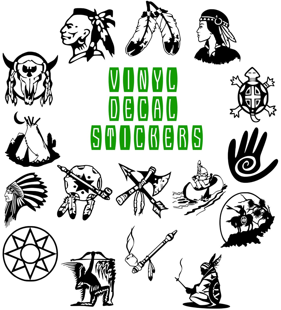 Native American Symbols Vinyl Decal Sticker Car Wall Window Laptop - Etsy