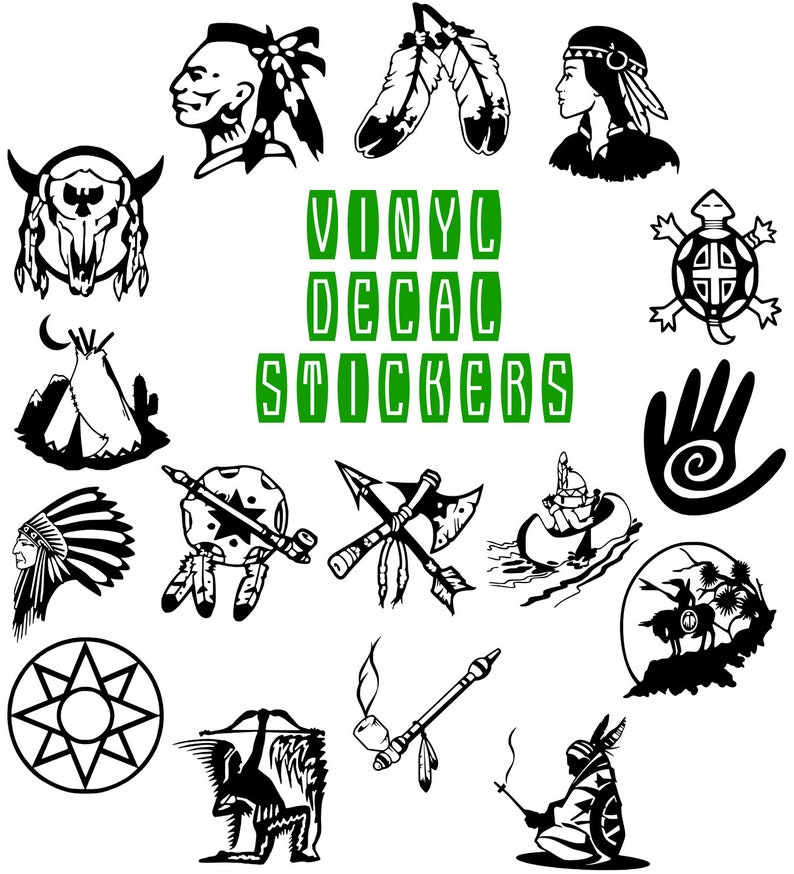 Native American Symbols Vinyl Decal Sticker Car Wall Window Laptop - Etsy