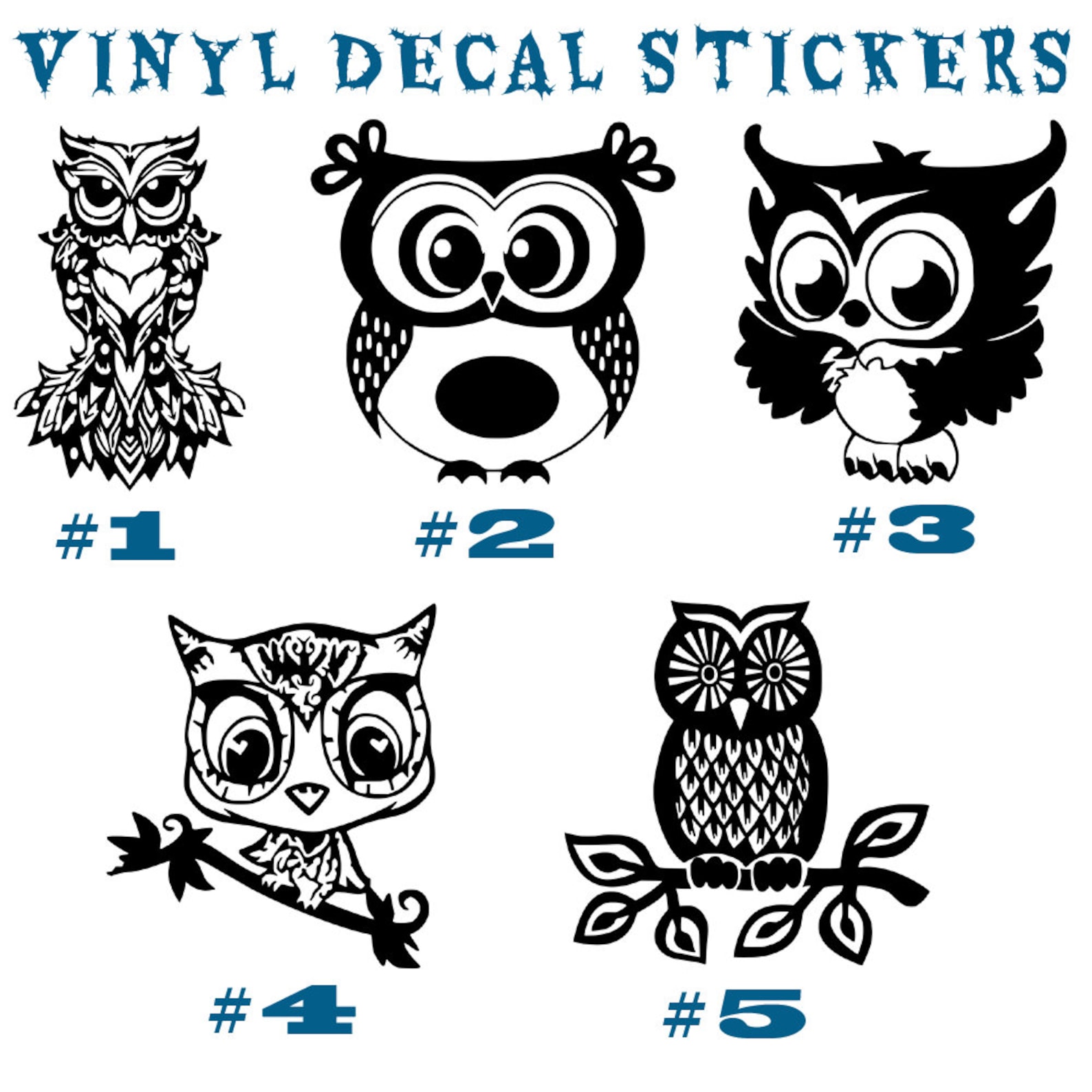 Owl Animal Wise Peace Meditation Religion Vinyl Decal Sticker Car Wall ...