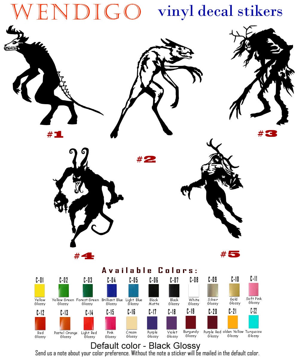 Wendigo Skinwalker Big Foot Vinyl Decal Sticker Car Wall Window Laptop Skin Walker - Etsy