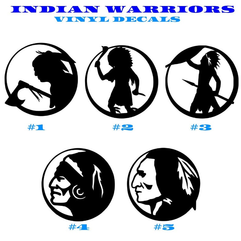 Native American Warrior Symbols Vinyl Decal Sticker Car Wall Window ...