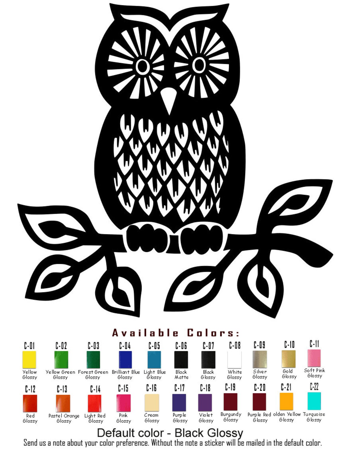 Owl Animal Wise Peace Meditation Religion Vinyl Decal Sticker Car Wall ...