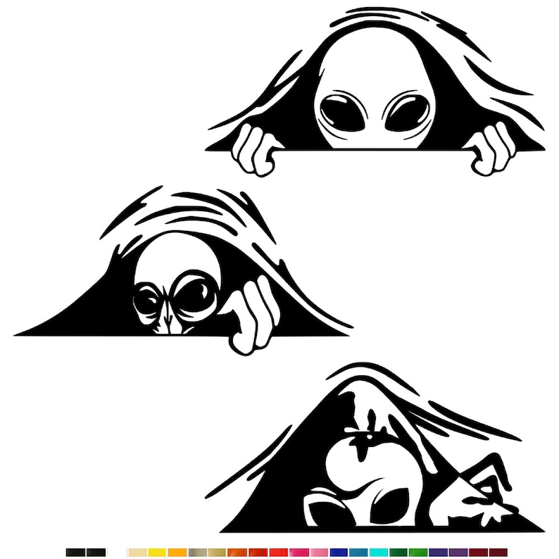 Alien UFO Area 51 Vinyl Decal Sticker Car Wall Window Laptop - Etsy