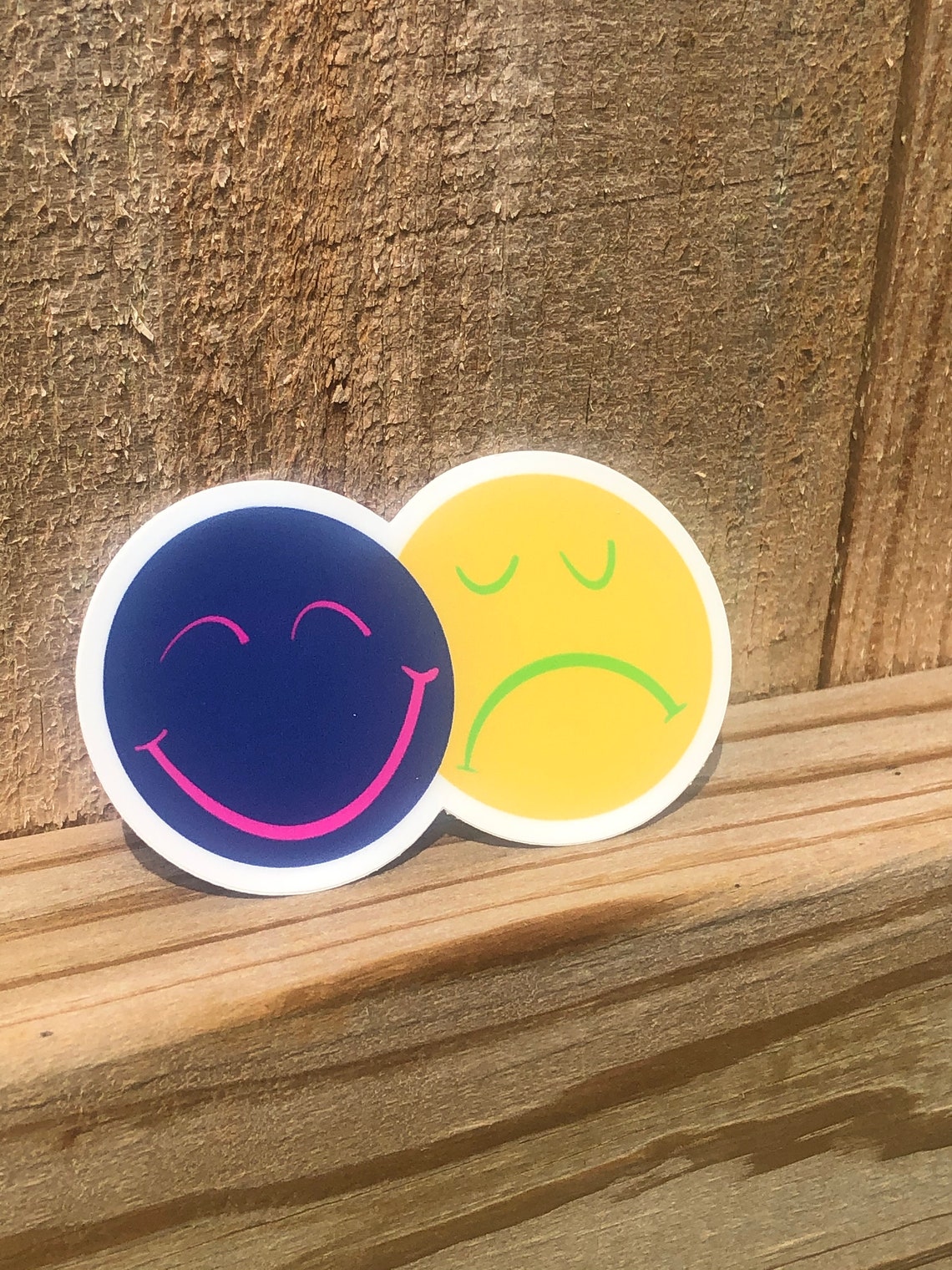 Happy Sad Sticker - Etsy