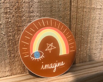 Imagine Sticker | Etsy