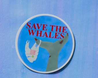 Save the Whales Small Bumper Sticker / Laptop Decal or Magnet - Etsy