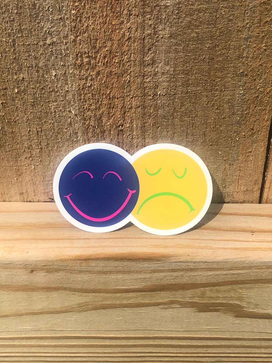 Happy Sad Sticker - Etsy