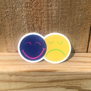 Happy Sad Sticker - Etsy