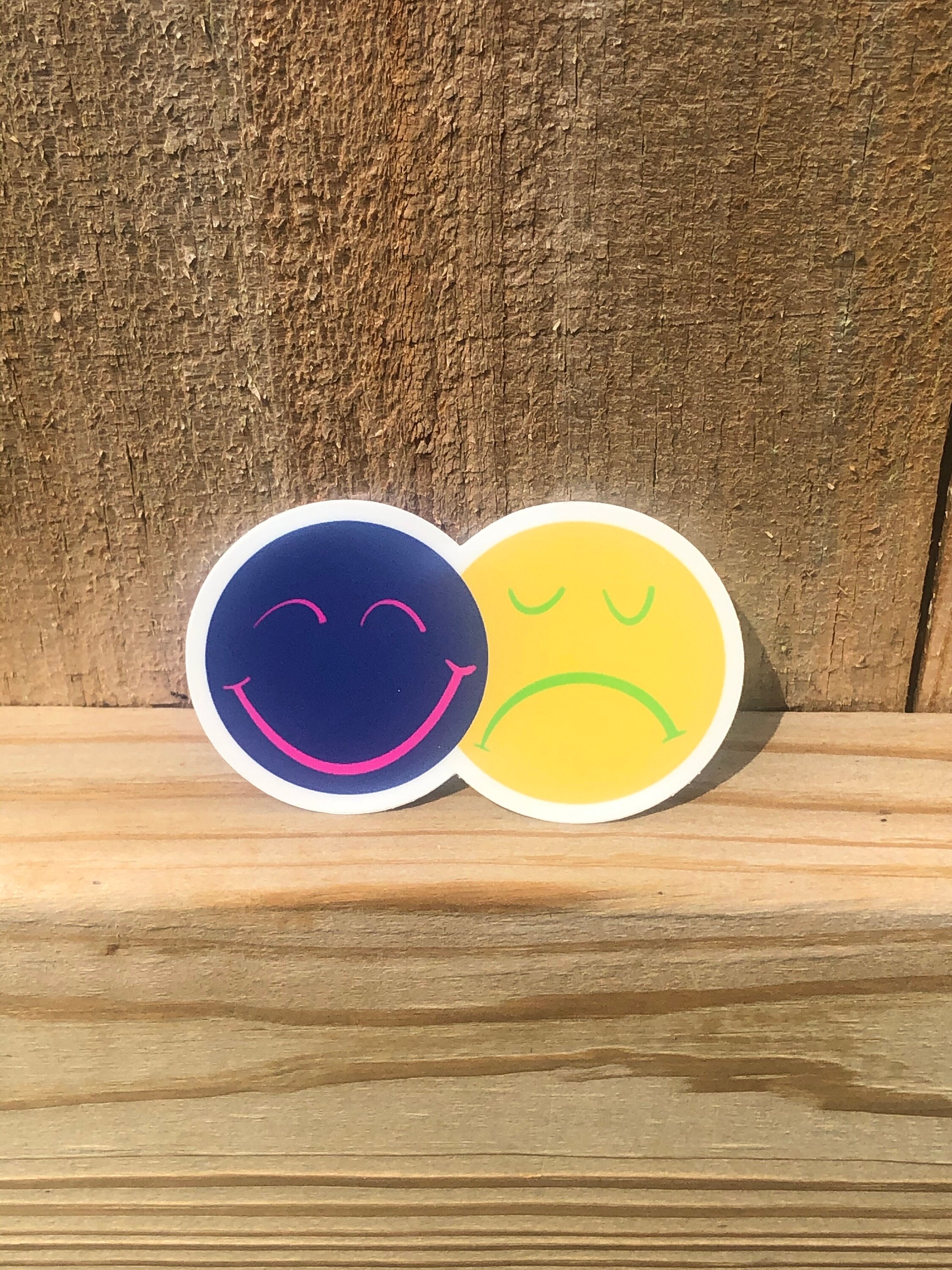 Happy Sad Sticker - Etsy