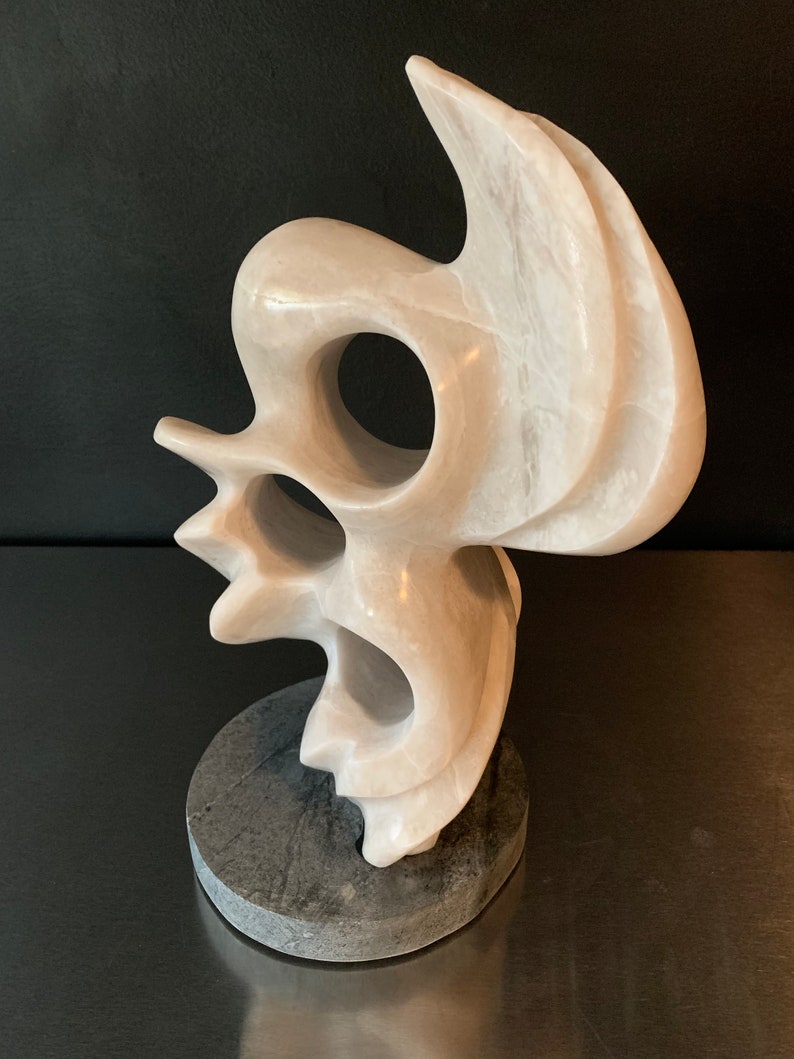Stone Sculpture. Alabaster, Abstract, Contemporary, Original Art - Etsy