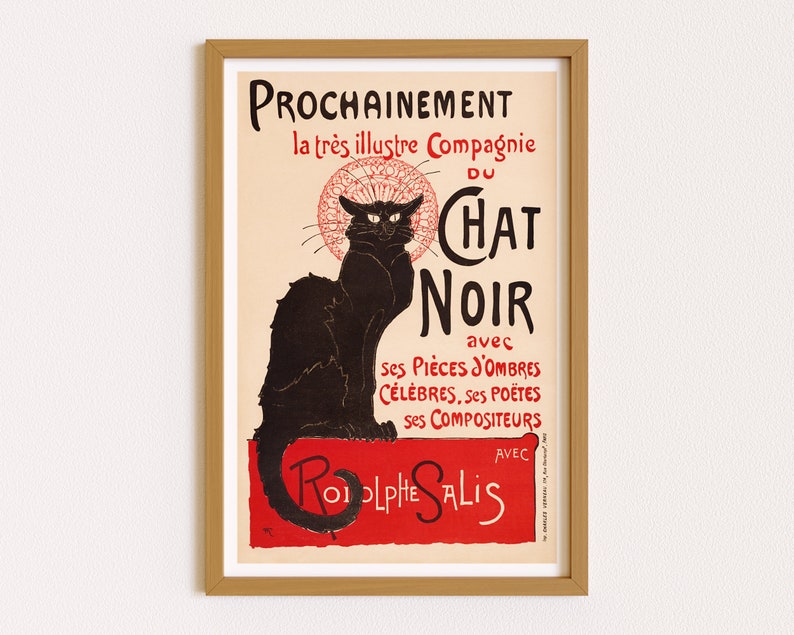 Downloadable Prints | French Poster | Chat Noir Print | Eclectic Wall ...