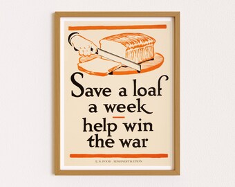 Bread Print Bread Poster Food Art Print Bakery Poster Food - Etsy