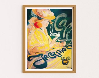Vintage French Coffee Poster - Etsy