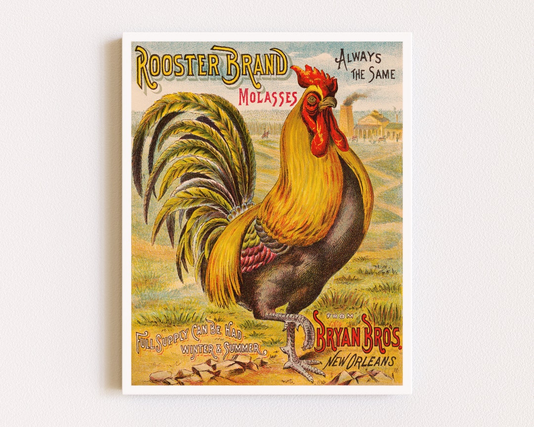 Downloadable Prints | Rooster Wall Art | Farmhouse Kitchen Poster ...