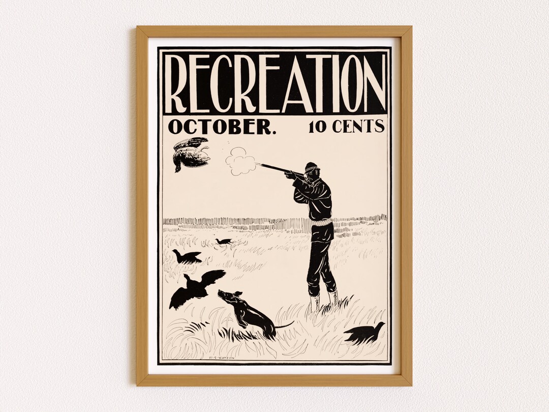 Downloadable Prints Duck Hunting Black and White Art Vintage Poster ...