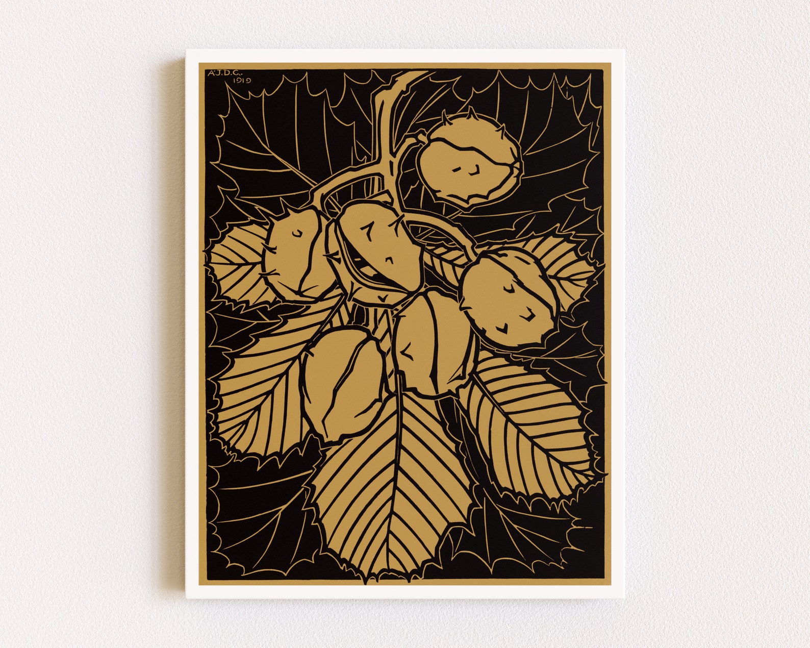 Downloadable Prints | Linocut Print | Botanical Prints | Rustic Modern ...