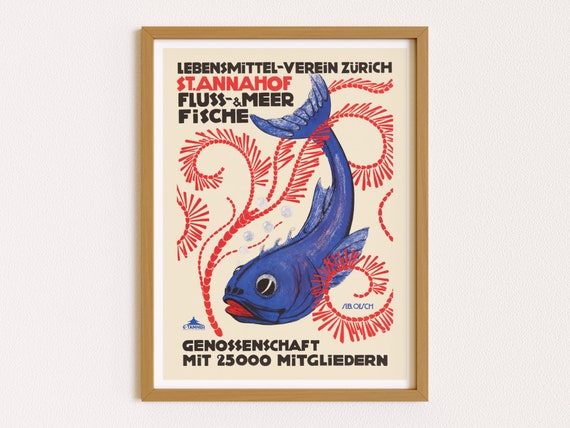 Downloadable Prints Retro Poster Koi Fish Print Ad - Etsy