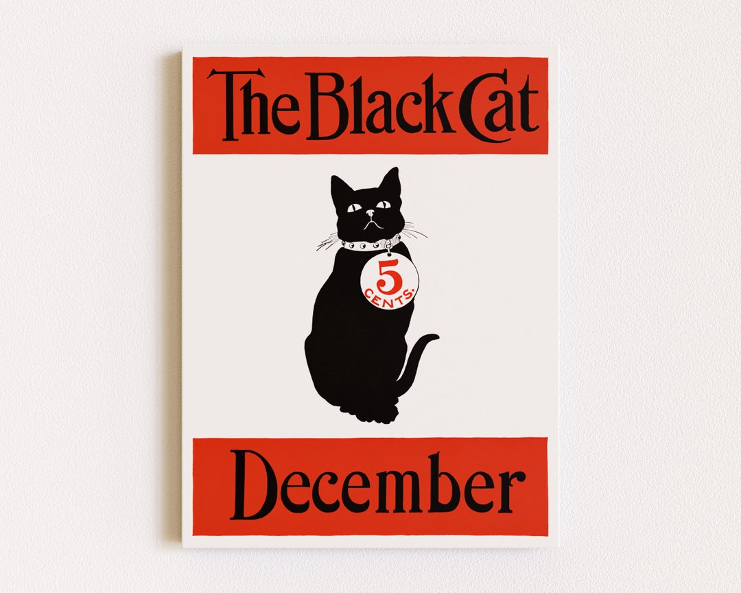 Downloadable Prints | Cat Poster | Ad Poster | Black Cat Print ...