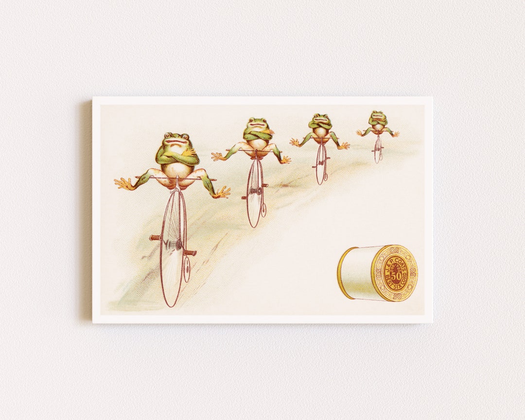 Downloadable Prints | Frog Poster | Sewing Room Decor | Cottagecore ...