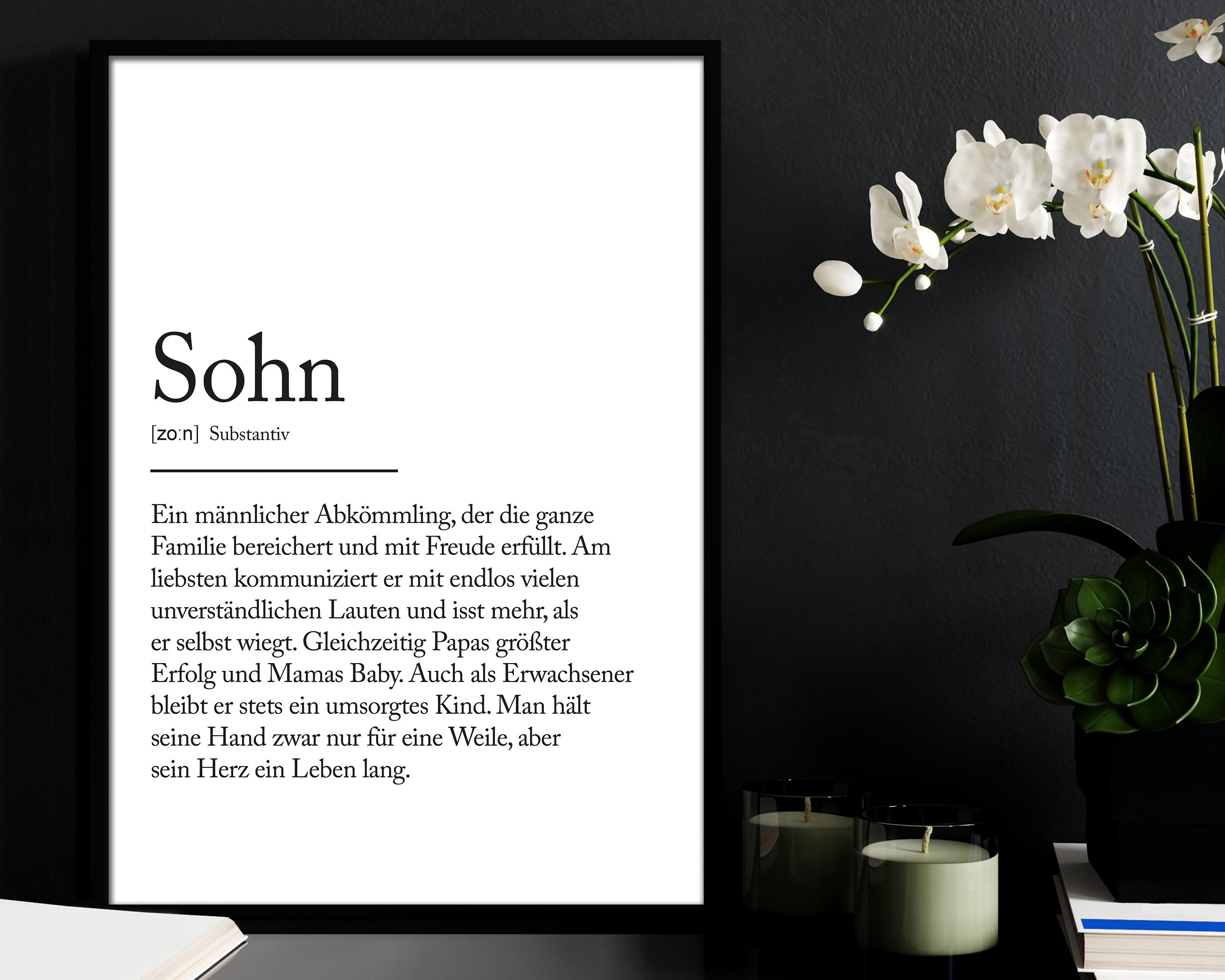 Sohn Definition: DinA4 Poster / DinA3 Poster Poster | Etsy